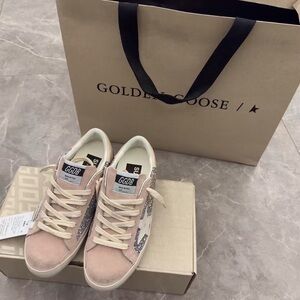 Golden Goose | Shoes | Golden Goose Pink And Silver Glitter Sneakers ...